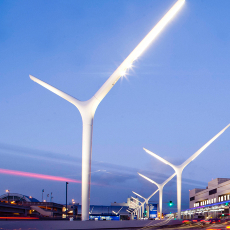 6-12m Stainless Steel Y Shaped Light Pole